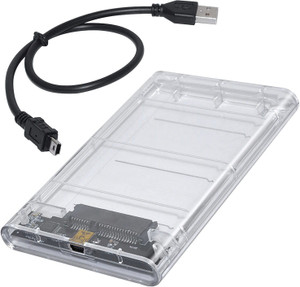 Etzin 2.5 inch Transparent USB 2.0 External Hard Drive Enclosure ...