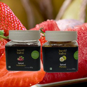 KARCHI KADHAI Masala Strawberry & Pomelo Dried Fruit Pack of 2 each (60 ...