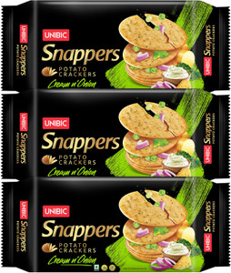 UNIBIC Snappers Potato Crackers - Cream & Onion Salted Biscuit Price in ...