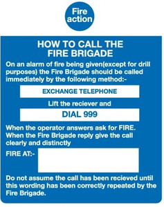 SRG INFOTECH How to call the fire brigade sign board Emergency Sign ...