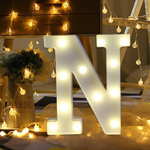 Party Propz Marquee Light, N Letter Light / Alphabet LED Light, LED ...