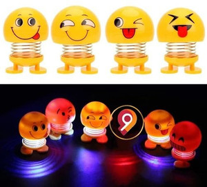 Shovon Plastic Emoticon Figure Smiling Lighting Face Spring Doll ...