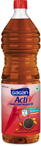 Gagan Kachi Ghani Mustard Oil PET Bottle Price in India - Buy Gagan ...