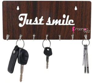 Fashion Bizz JUST SMILE |Wooden Key Holder | Key Hanger for Gift Item 7 ...