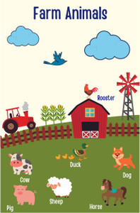Farm Animals Chart - Early Learning Educational Chart For Kids ...