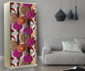 Decoration Designs 213.36 cm Almirah Sticker Self Adhesive Sticker ...