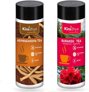 Kiradhya Trading Ashwagandha Tea + Buransh Tea 2x50G Combo, Weight Lose ...
