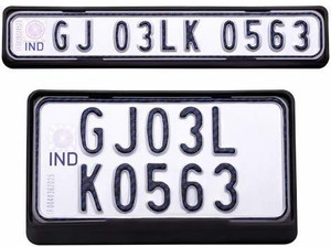 2Mech Bike HSRP | IND Number Plate Frame | Cover (Standard Size for All ...