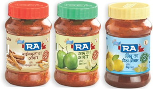 RA MASALE PICKLE COMBO (MAINMULA, MANGO, LEMON) Combo Price in India ...