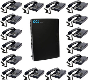CCL Intercom System CLI (Caller ID) with x16 (C11) Set, (Black) Corded ...