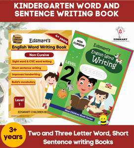 Edsmart English Words & Sentences Writing Books Set For Kids Of 3-5 ...