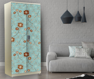 digital print world 213.36 cm Almirah Sticker Extra Large Floral Design ...