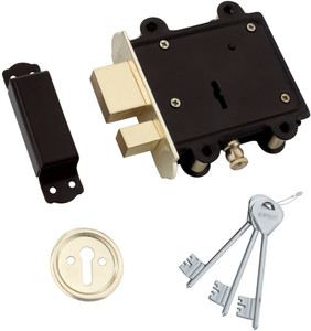 AFON PowderCoating Finish Hudka Main Door Lock with 3 Keys( Hudka 2 in ...