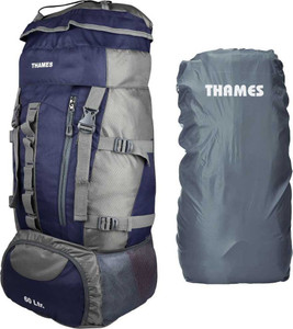 THAMES 60 Litre Hiking Rucksack Backpack Rucksack - 60 L BLUE - Price ...