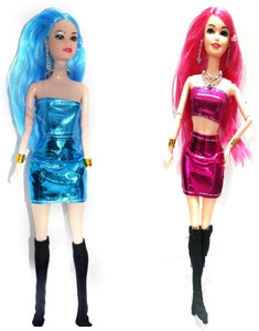 4D Toys Combo pack of 2 Beauty Girl Doll,Movable Head,Hands&Legs ...