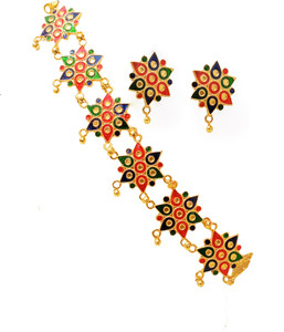 balaji gold Copper Gold-plated Multicolor Jewellery Set Price in India ...