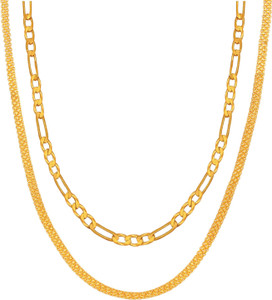 King of World Fashion Gold-plated Plated Brass Chain Set Price in India ...