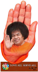 Giriram Photos Puttaparthi Sri Sathya Sai Baba Hand-Large Size-12"x 8 ...