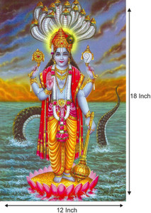 Lord Vishnu Ji Wall Poster For Room V9 Paper Print - Religious posters ...