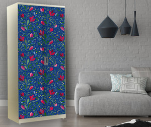 digital print world 213.36 cm Almirah Sticker Extra Large Floral Design ...