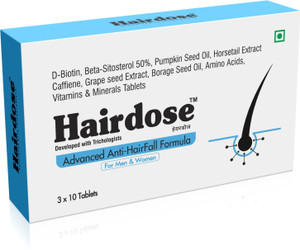 HAIRDOSE Hair Vitamins with DHT Blockers & Biotin, For Control Hair ...