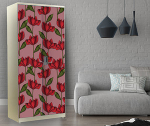 digital print world 213.36 cm Almirah Sticker for Almirah/Wardrobe Self ...