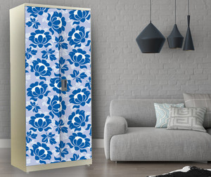 digital print world 213.36 cm Almirah Sticker Extra Large Floral Design ...