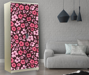digital print world 213.36 cm Almirah Sticker Extra Large Floral Design ...