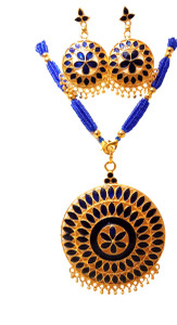 balaji gold Copper Gold-plated Blue Jewellery Set Price in India - Buy ...