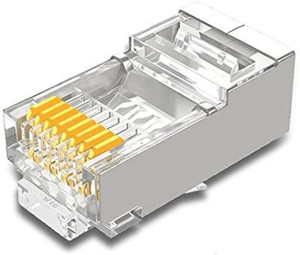 Techy-tech Pack of 25 RJ45 LAN STP Modular Plug CAT5/CAT6 Connector ...