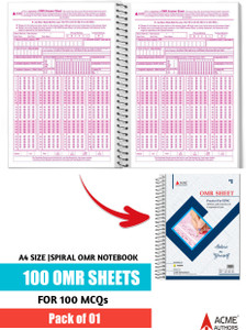 Acme Authors ®UPSC/MPSC OMR Sheets Spiral Notebook | 100 OMR For 100 ...