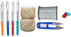 Kunfaya 4 Pc Seam Ripper + 2 Off White Dori & 1 Silver Zari, 1 Cutter ...