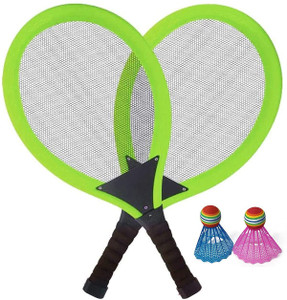 HEZKOL Led Light Up Badminton Racket with 2 Pcs Shuttle Cock Set for ...