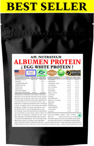 A M NUTRATECH Albumen Protein Egg White Protein with Vanilla Flavor ...