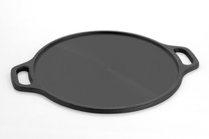 AMAR IMPEX Smooth Dosa Tawa 12 Inch Pre-Seasoned Cast Iron Skillet ...