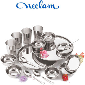 NEELAM Pack of 24 Stainless Steel Premium Dinner Set Price in India ...