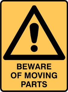 SRG INFOTECH BEWARE OF MOVING PARTS SIGN BOARD Emergency Sign Price in ...