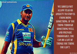 Kumar Sangakkara Sri Lankan cricketer Art Effect Quotes Poster 02 ...