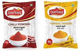 Darling Turmeric Powder 50 G (Pack of 5) and Red Chilli Powder 50 G ...