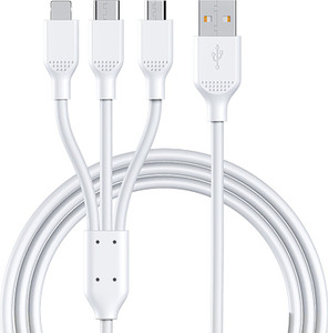 MAK Lightning Cable 2 A 1.5 m MK555 3in1 Cable compatible with all ...