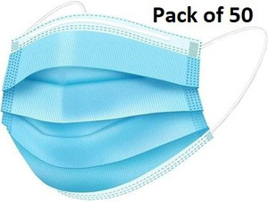 Wisezag Blue Surgical Mask Pack of 50 Pieces Disposable Masks 3 ply ...