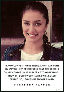 Shraddha Kapoor Indian Actress Art Effect Quotes Poster 02 ...