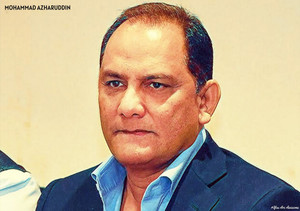 Mohammad Azharuddin Art Effect Poster 03 (18inchx12inch) Photographic ...