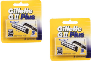 Gillette Twin Blade Cartridge - GII Plus, (5X2=10 Blade ) - Price in ...