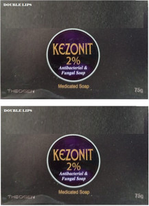 DOUBLE LIPS KEZONIT ANTIBACTERIAL & FUNGUL SOAP 75 GRM PACK OF 2 ...