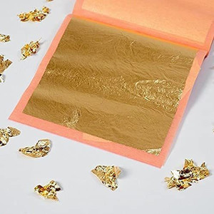 GOLDEN STAR WARAQ CO. Gold Leaf EDILBLE Gold VARAKH 25pcs Sheets for ...