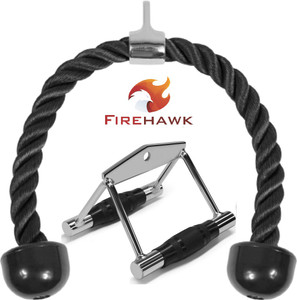 Firehawk Double D Rowing Handle Cable Machine Attachment, Combo Tricep ...