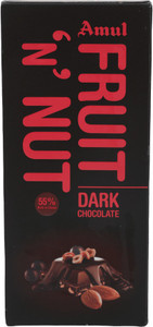 Amul Fruit N Nut, Dark Chocolate- 55% Rich In Cocoa, 150 g Carton Bars ...