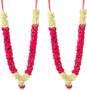 3A Featuretail Artificial Roses Garland, Red Roses Phool Jaimala ...
