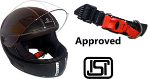 striver Full Face ISI Mark, ABS Solid Helmet With PC Visor (Black ...
